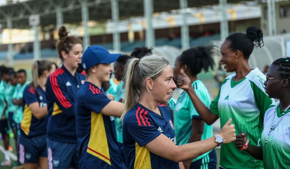 Arsenal FC female players visit Rwanda - UG Standard - Latest News