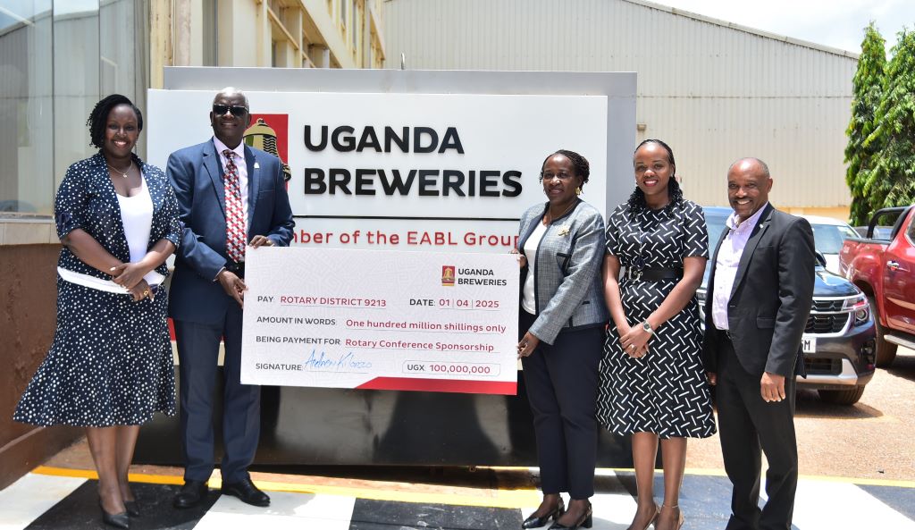 Uganda Breweries contributes UGX100m towards 100th Rotary District 9213 ...